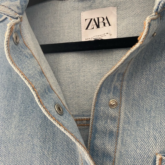 Zara | Jackets & Coats | Zara Denim Shacket | Poshmark